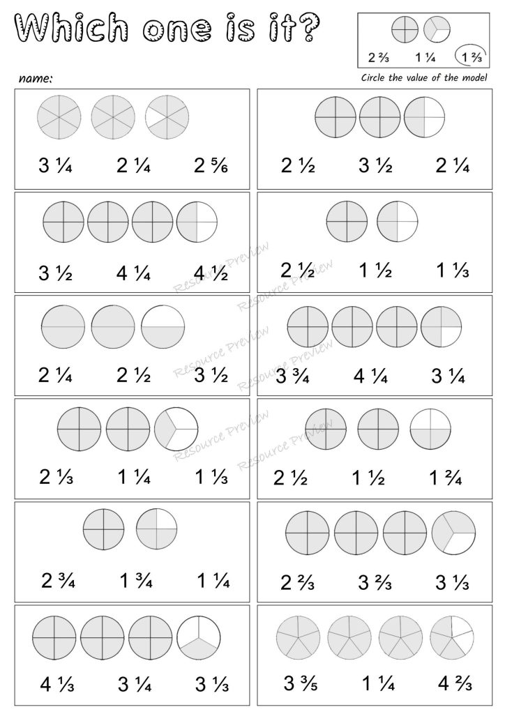 Identify mixed numbers