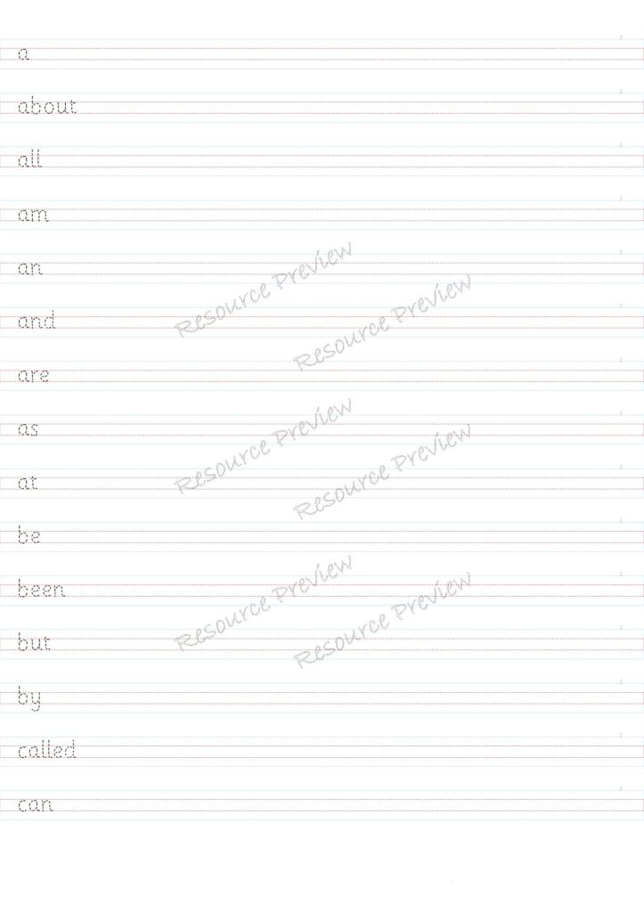 Sight word card variety 1st 100